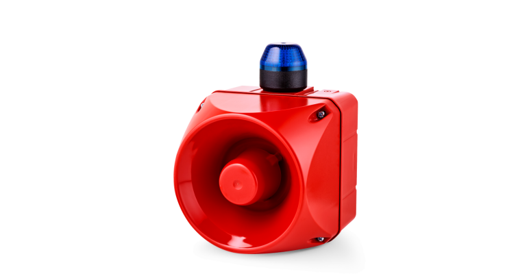 ACM Multi-tone alarm sounder with LED strobe light indicator